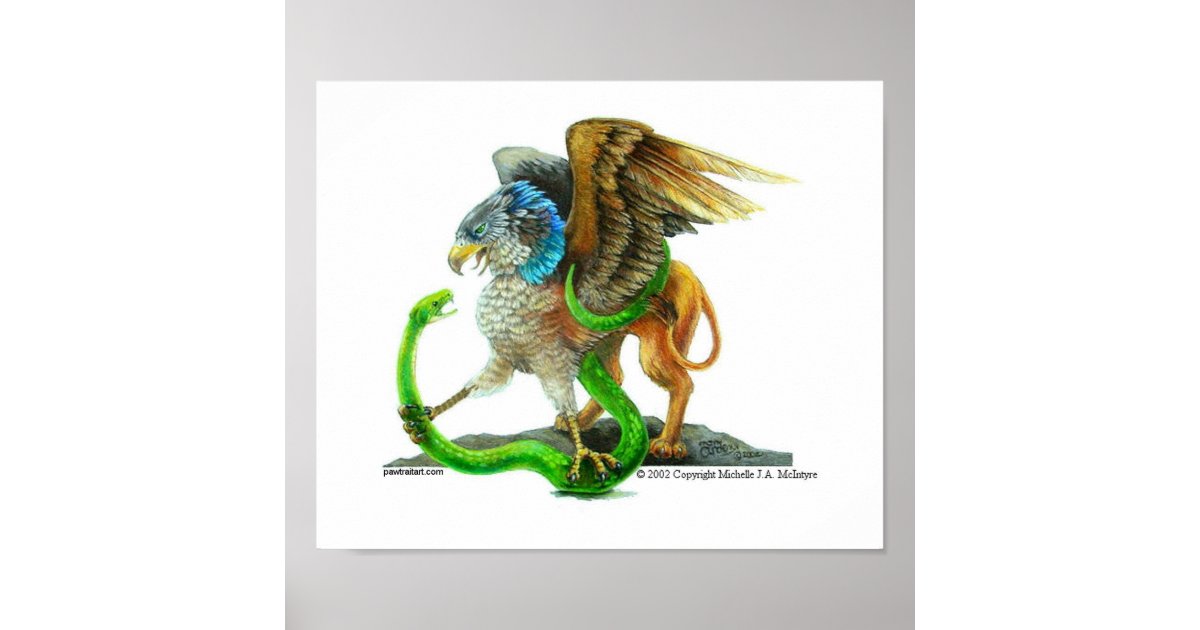 Gryphon and the Snake Poster | Zazzle