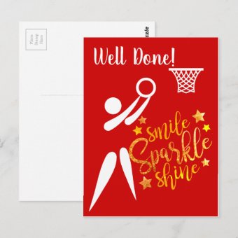 GS Player Themed Well Done Netball Postcard | Zazzle
