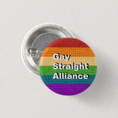 GSA - Gay Straight Alliance Ally Button Pin | Zazzle