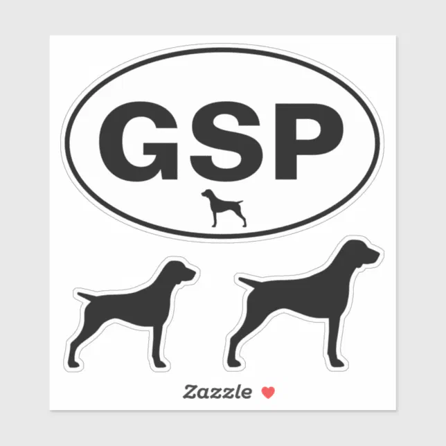 GSP German Shorthaired Pointer Vinyl Sticker Set | Zazzle