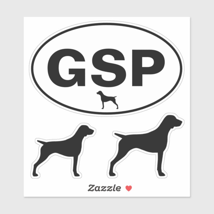 GSP German Shorthaired Pointer Vinyl Sticker Set | Zazzle