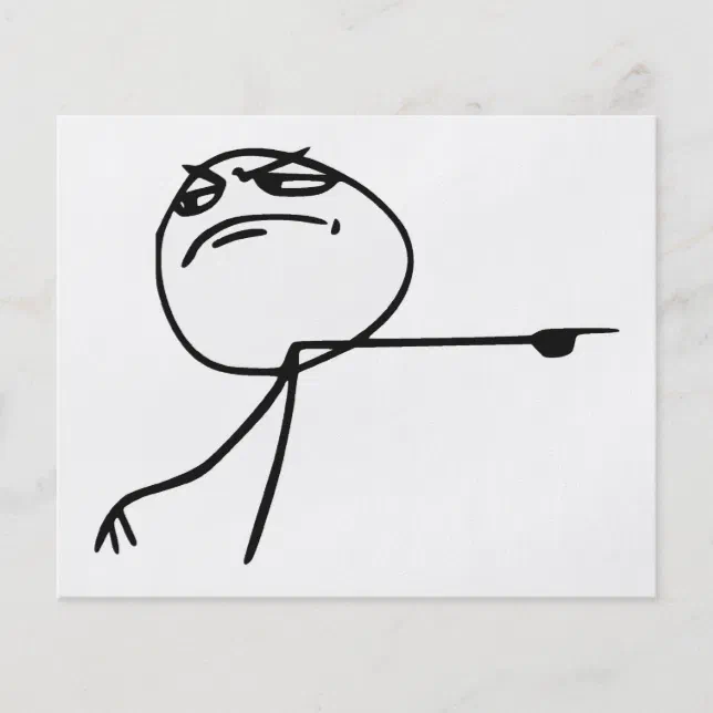 GTFO Get Out Guy Rage Face Comic Meme Flyer | Zazzle