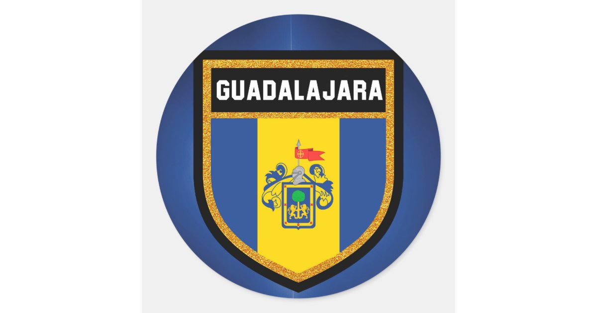 Guadalajara Flag Classic Round Sticker | Zazzle