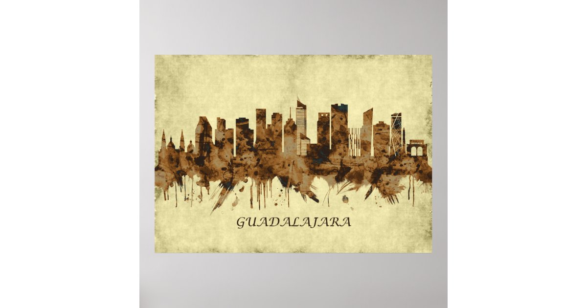Guadalajara Mexico Cityscape Poster | Zazzle
