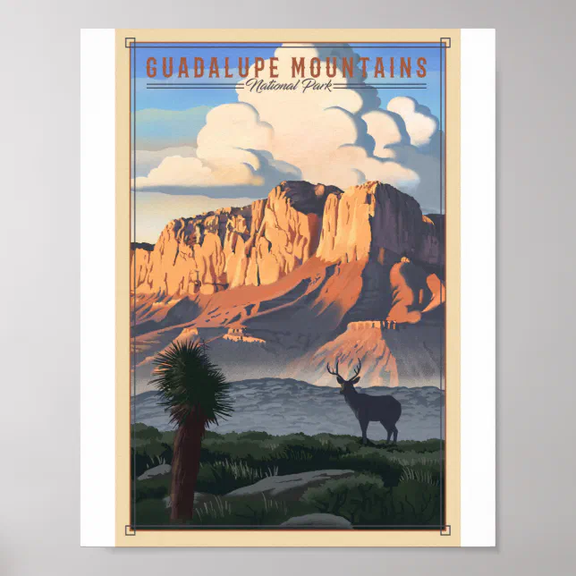 Guadalupe Mountains National Park Litho Artwork Poster | Zazzle