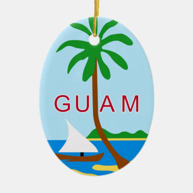 GUAM - emblem/flag/coat of arms/symbol Ceramic Ornament | Zazzle