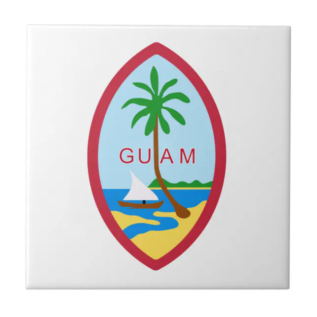 GUAM - emblem/flag/coat of arms/symbol Ceramic Tile | Zazzle