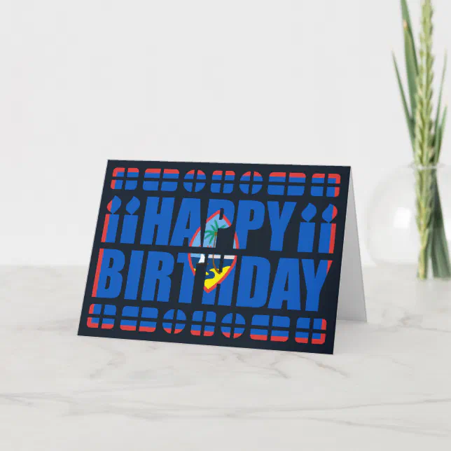 Guam Flag Birthday Card | Zazzle