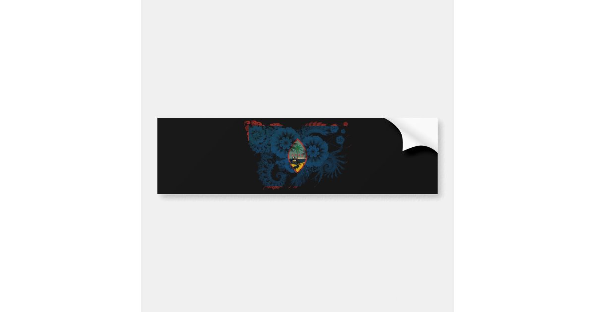 Guam Flag Bumper Sticker | Zazzle