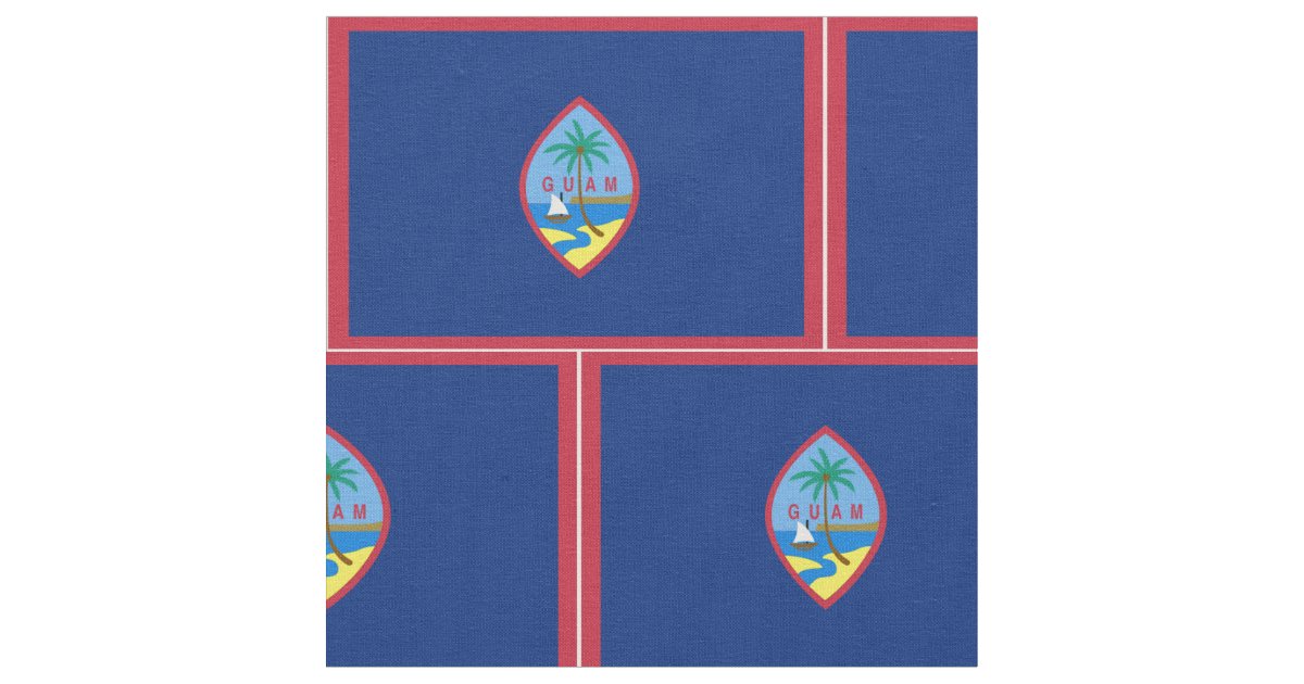 Guam Flag Fabric | Zazzle
