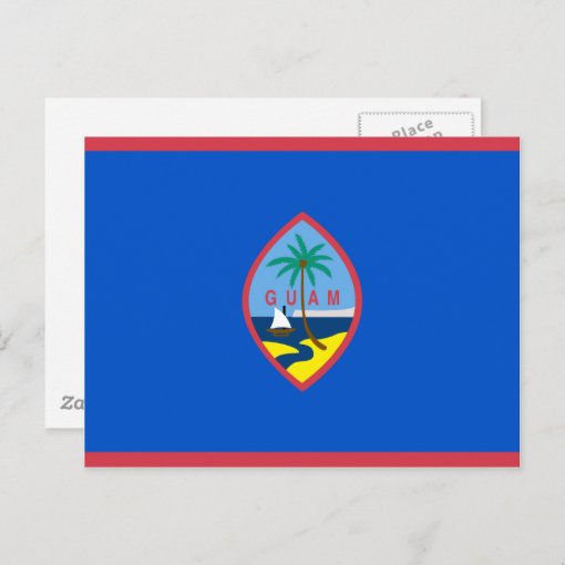 Guam Flag GU Postcard | Zazzle