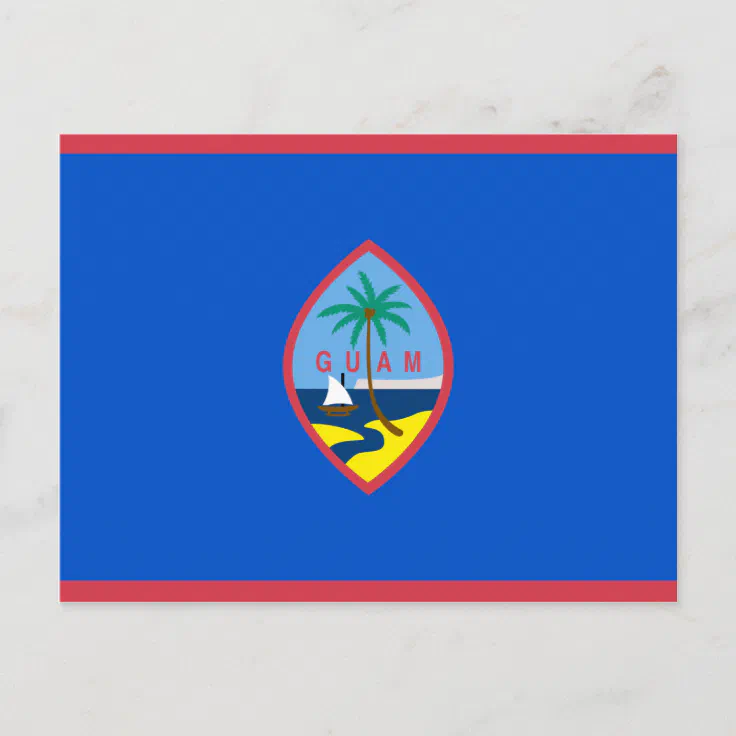 Guam Flag GU Postcard | Zazzle