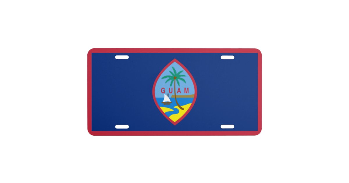 Guam Flag License Plate | Zazzle