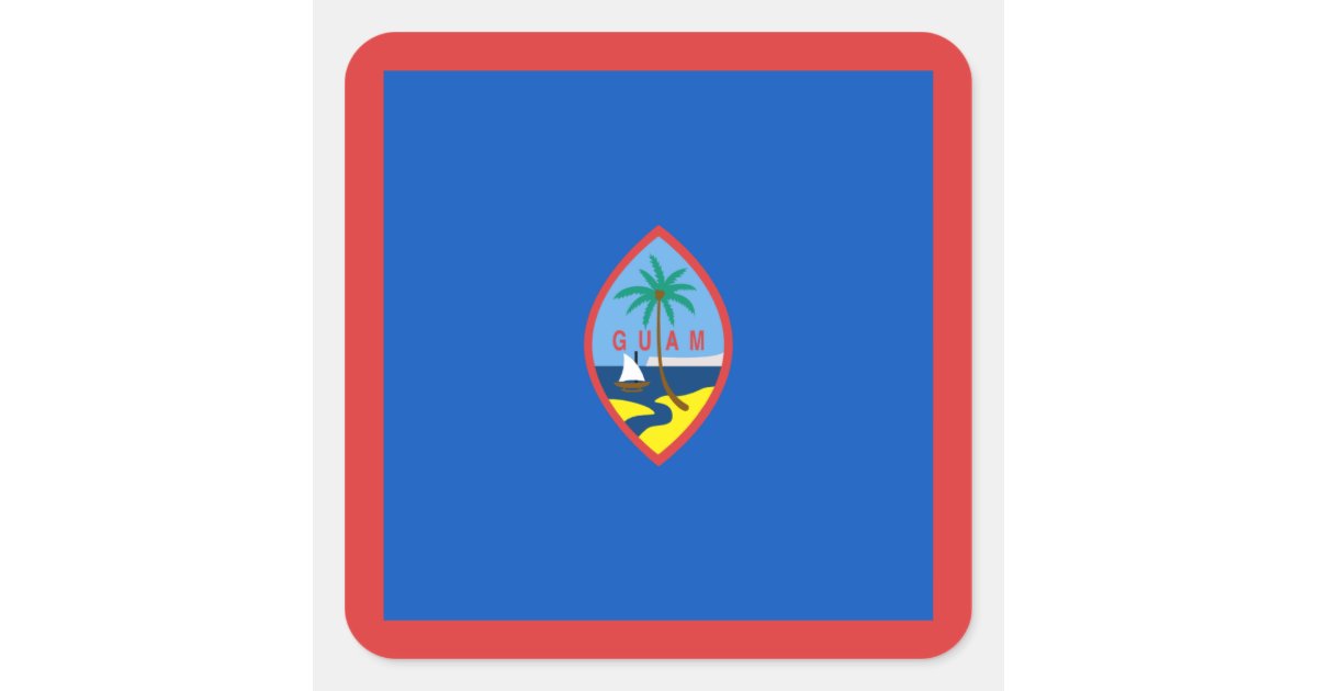Guam Flag Sticker | Zazzle