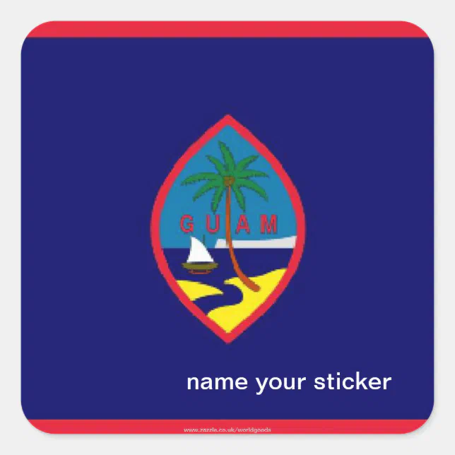 Guam flag sticker | Zazzle