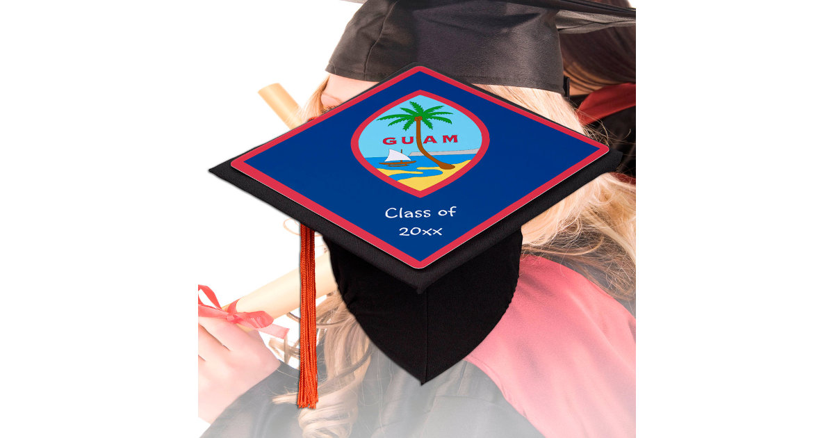 Guam & Guamanian Flag - Students / University Graduation Cap Topper ...