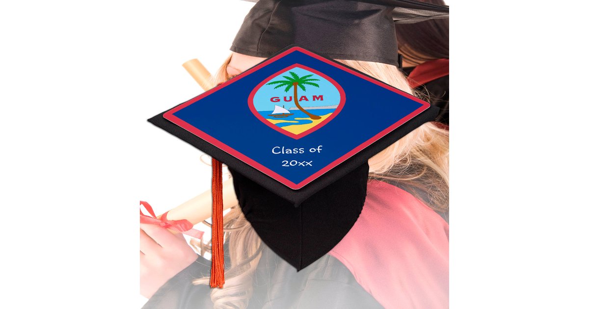 Guam & Guamanian Flag - Students / University Graduation Cap Topper ...