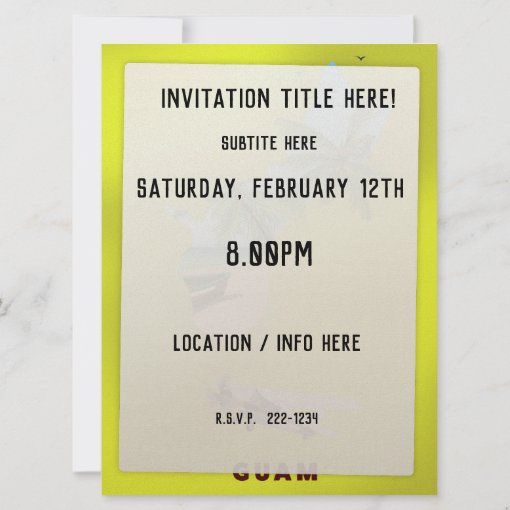 Guam illustrated map travel poster invitation | Zazzle