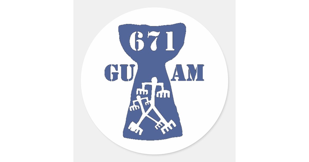 Guam latte stone classic round sticker | Zazzle