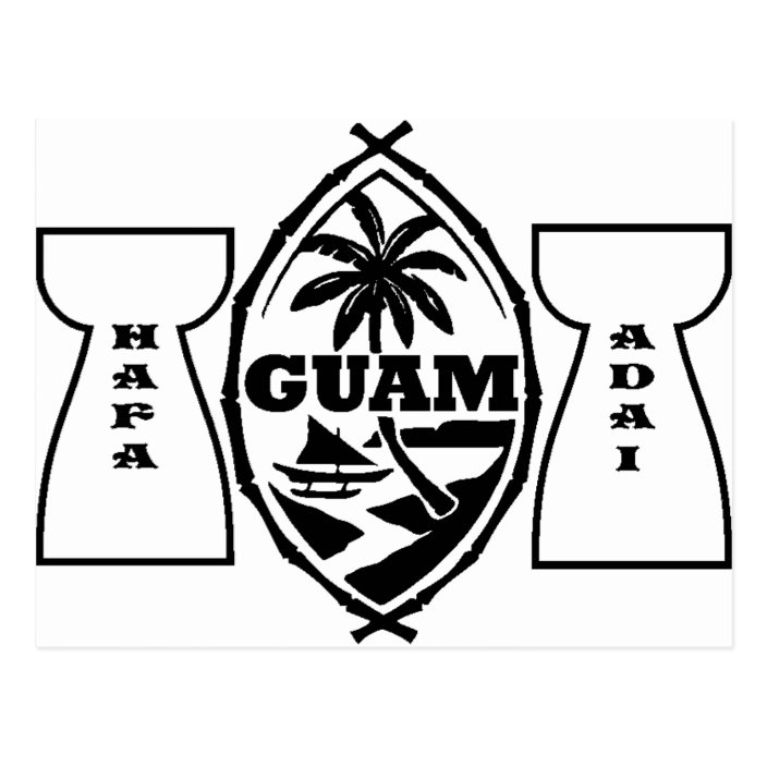 Guam seal with latte stones postcard | Zazzle.com