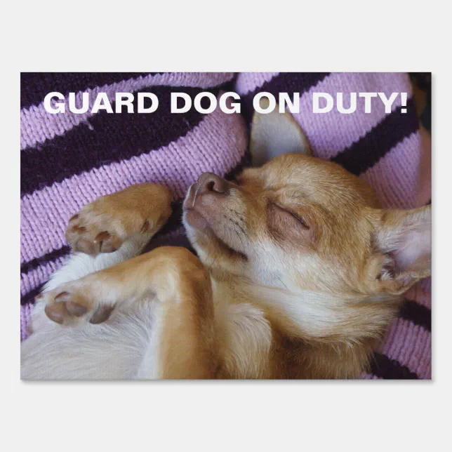 Guard Dog On Duty! Yard Sign | Zazzle