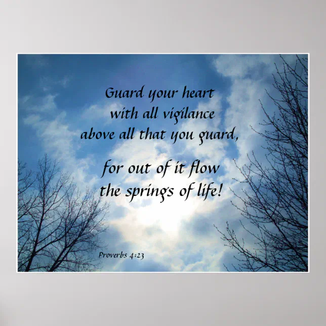 GUARD YOUR HEART poster | Zazzle