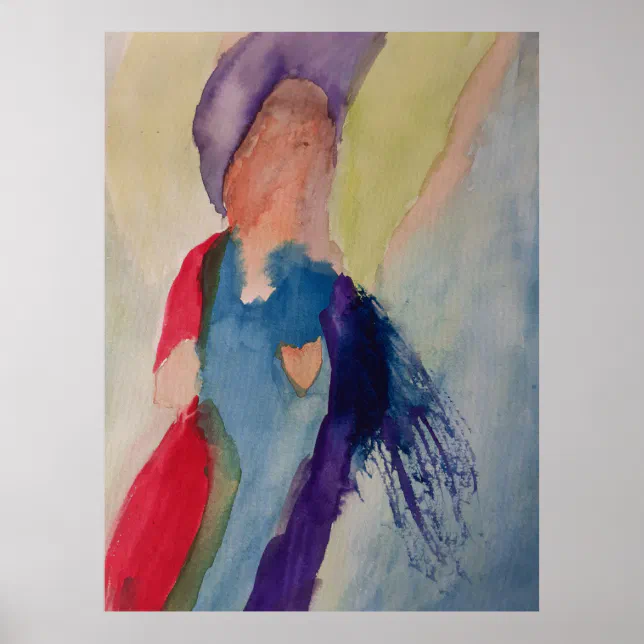 Guardian Angel Abstract Art Poster | Zazzle