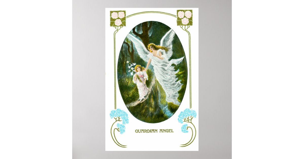Guardian Angel and girl Poster | Zazzle