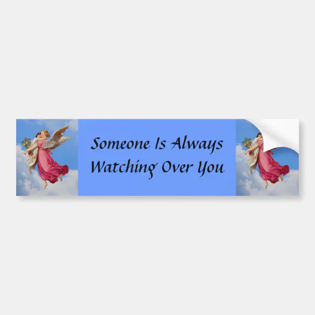 Guardian Angel And Inspirational Bumper Sticker | Zazzle