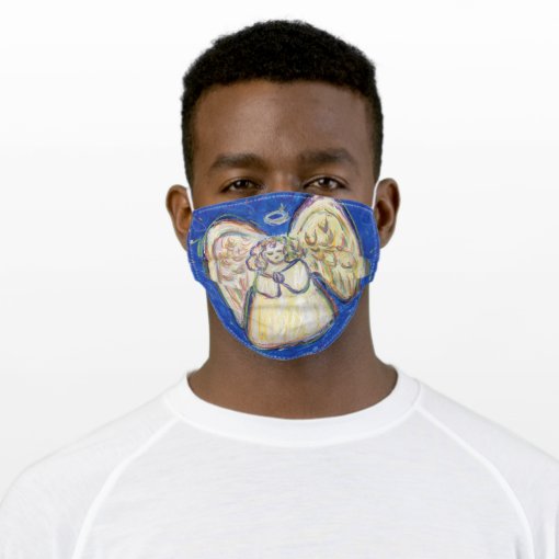 Guardian Angel Art Custom Face Mask Design | Zazzle
