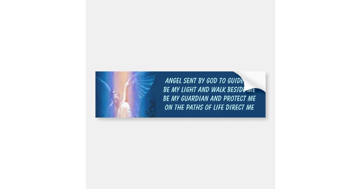 Guardian Angel bumper sticker | Zazzle