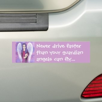 Guardian Angel Bumper Sticker | Zazzle