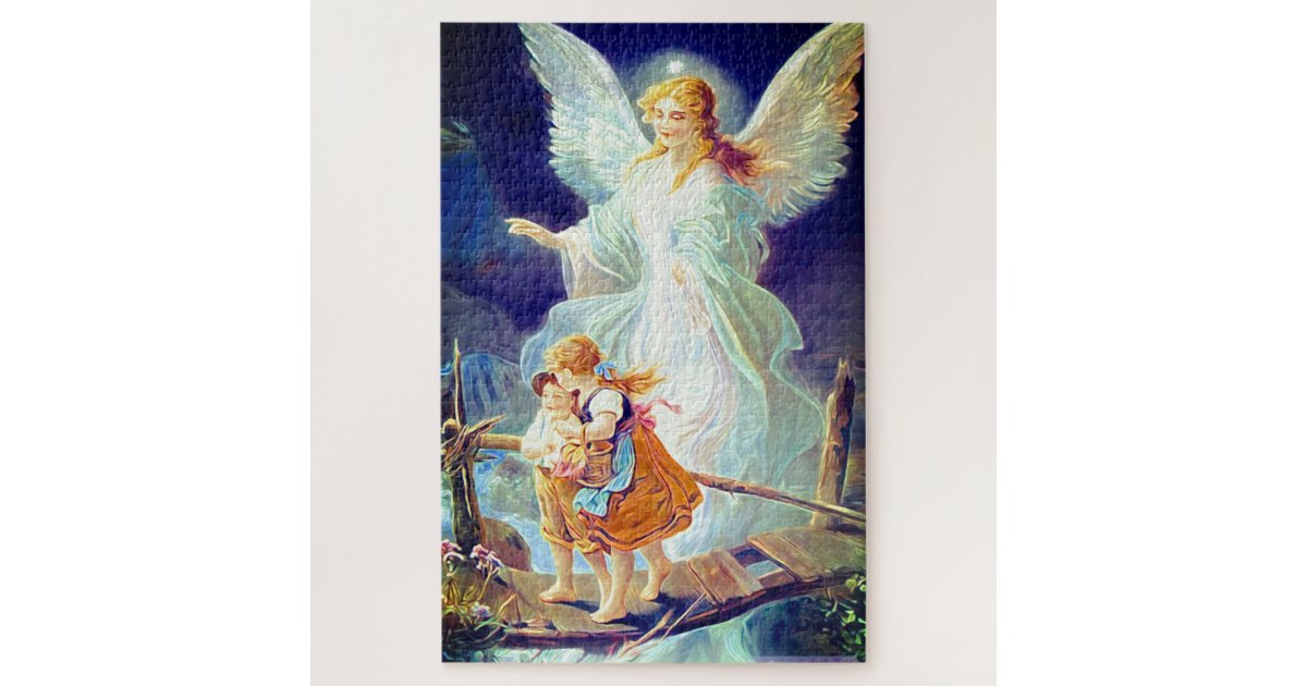 Guardian Angel, Children Crossing Bridge Jigsaw Puzzle | Zazzle