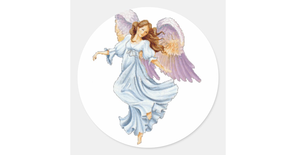Guardian Angel Classic Round Sticker | Zazzle