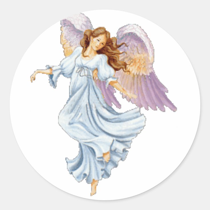 Guardian Angel Classic Round Sticker | Zazzle