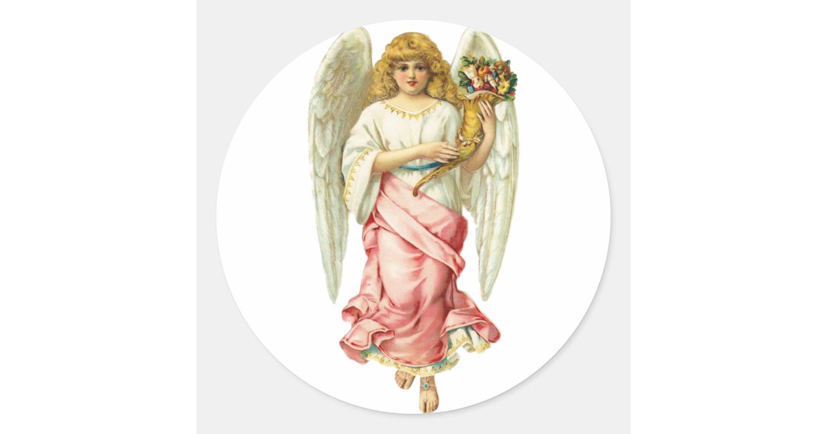 Guardian Angel Classic Round Sticker | Zazzle