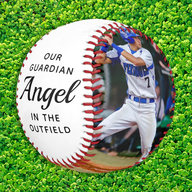 Guardian Angel Memorial Player Custom Photo Baseball | Zazzle