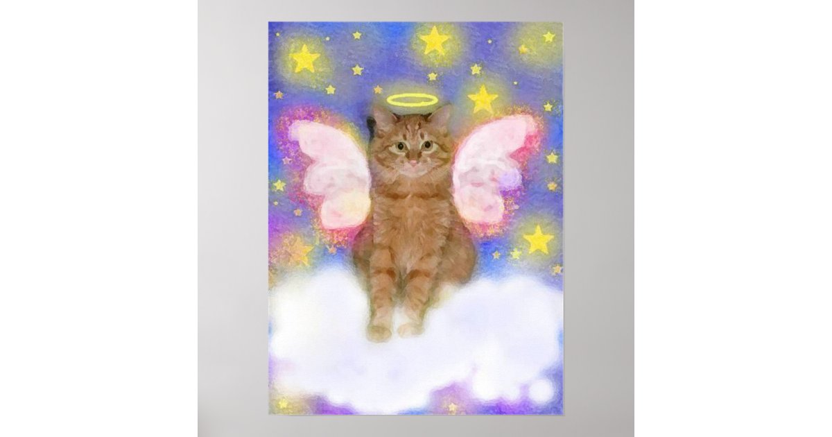 Guardian Angel of Cats Poster | Zazzle
