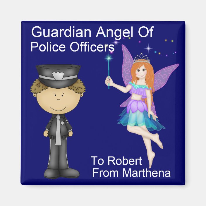 Guardian Angel of Police Officers by SRF Magnet | Zazzle.com