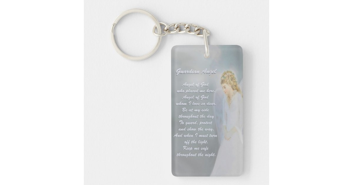 Guardian Angel Poem Keychain | Zazzle