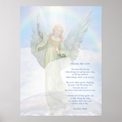 Guardian Angel Poem Poster | Zazzle.com