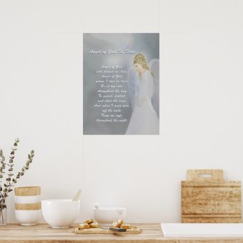 Guardian Angel Prayer Poster | Zazzle