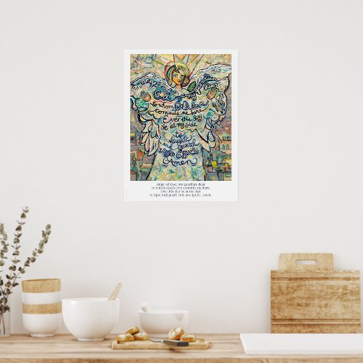 Guardian Angel Prayer Poster | Zazzle