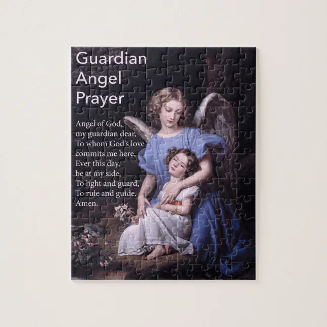 Guardian Angel Prayer with Girl Puzzle | Zazzle