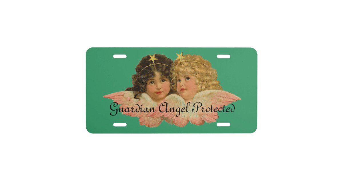 Guardian Angel Protected License Plate | Zazzle