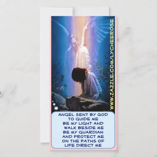 GUARDIAN ANGEL ROSE photo card | Zazzle