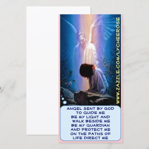 GUARDIAN ANGEL ROSE photo card | Zazzle