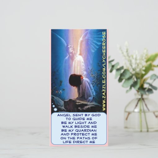 GUARDIAN ANGEL ROSE photo card | Zazzle