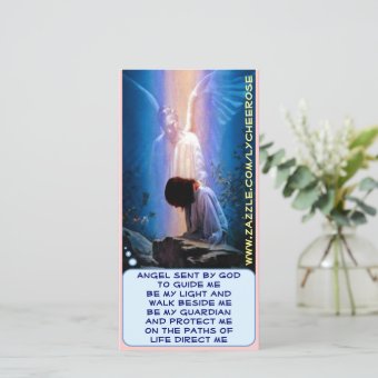 GUARDIAN ANGEL ROSE photo card | Zazzle