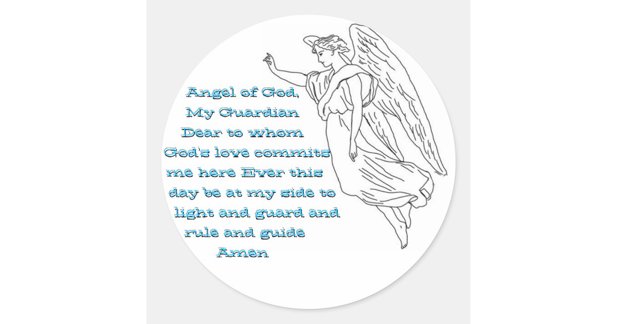 Guardian Angel stickers | Zazzle